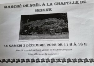 Marché de Noël à la chapelle de Heigne - UNITE PASTORALE Sainte-Marie ...